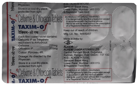 Buy Taxim OF Tablet Online: View Uses, Side Effects, Price, Substitutes ...