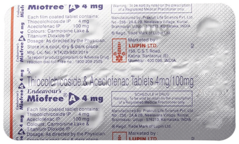 Buy Miofree A 4mg Tablet Online: View Uses, Side Effects, Price ...