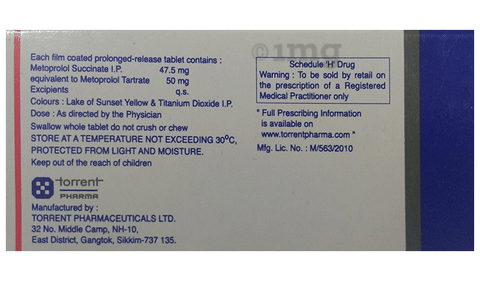 Buy MetoCARD XL 50 Tablet Online: View Uses, Side Effects, Price ...