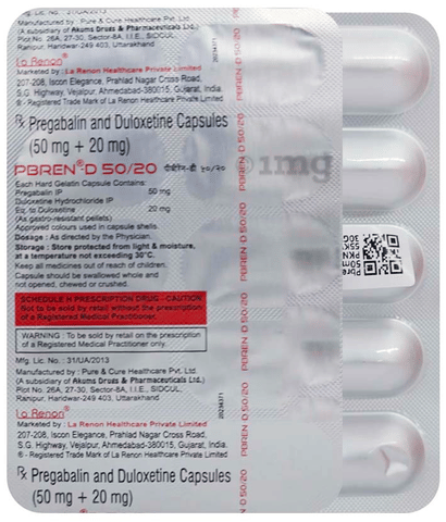 Buy Pbren D 50mg/20mg Capsule Online: View Uses, Side Effects, Price ...