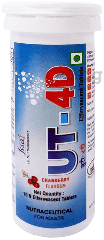 UT-4D Effervescent Tablet for Adults Cranberry: Buy bottle of 10.0 ...