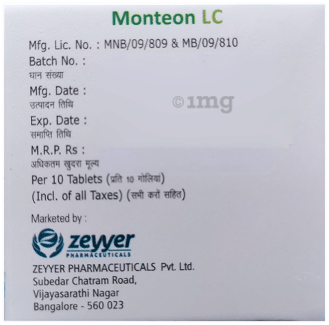 Buy Monteon LC Tablet Online: View Uses, Side Effects, Price ...