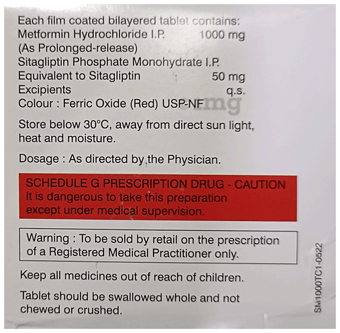 Buy Sitaglyn M 50/500 Tablet PR Online: View Uses, Side Effects, Price ...