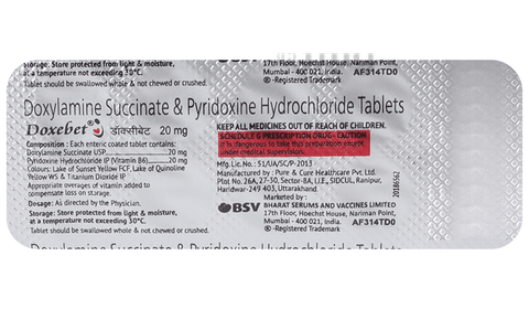 Buy Doxebet 20mg Tablet Online: View Uses, Side Effects, Price ...