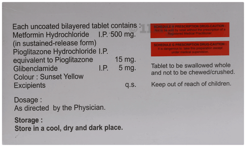 Buy Triformin 5mg/500mg/15mg Tablet Online: View Uses, Side Effects ...