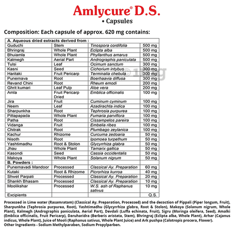 Aimil Pharmaceuticals Aimil Amlycure D.S Capsules | Liver Health ...
