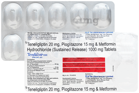 Buy Tendia-MP 1000 Tablet SR Online: View Uses, Side Effects, Price ...