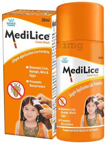 Medilice Cream Wash | Single Application Lice Formula: Buy bottle of 30 ...