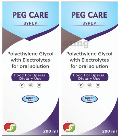Peg Care Syrup (200ml Each) Sugar Free: Buy combo pack of 2.0 bottles ...