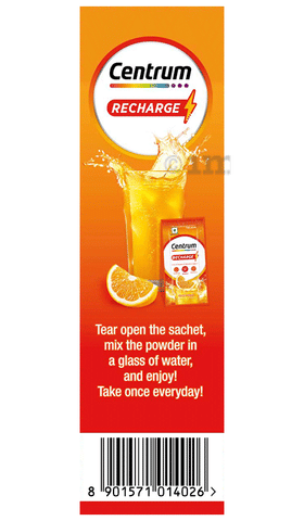 Centrum Recharge Instant Energy Mix Sachet (5gm Each) Orange: Buy box ...