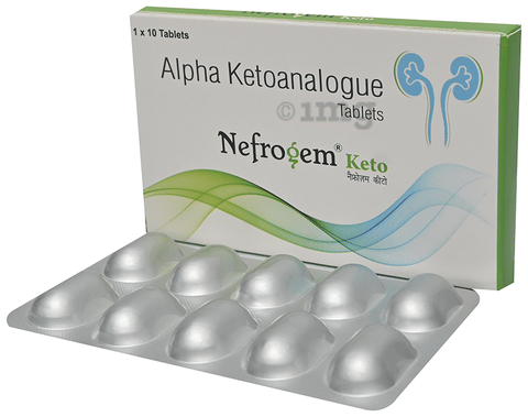 Nefrogem Keto Tablet: Buy strip of 10.0 tablets at best price in India ...