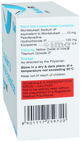 Buy Montair FX Tablet Online: View Uses, Side Effects, Price ...