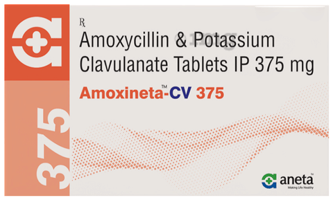 Buy Amoxineta-CV 375 Tablet Online: View Uses, Side Effects, Price ...