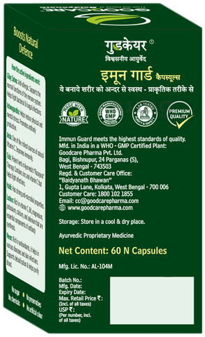 Goodcare Immun Guard Capsule No Sugar: Buy bottle of 60.0 capsules at ...