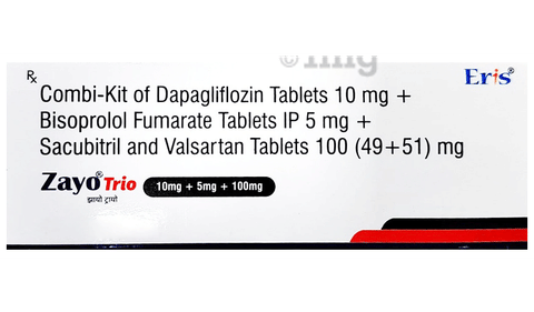 Buy Zayo Trio 10mg +5mg +100mg Tablet Combikit Online: View Uses, Side ...