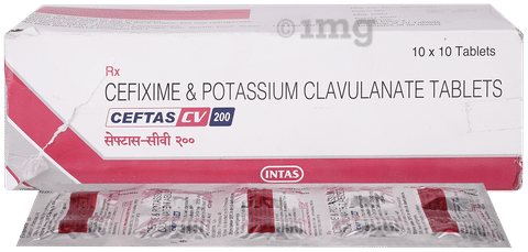 Buy Ceftas CV 200 mg/125 mg Tablet Online: View Uses, Side Effects ...