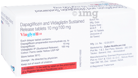 Buy Vinglyn D 10mg/100mg Tablet Online: View Uses, Side Effects, Price ...