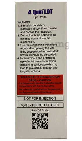 Buy 4 Quin Lot Eye Drop Bak Free Online: View Uses, Side Effects, Price ...