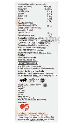 Sp-Zyme Gold Plus Syrup Sugar Free: Buy bottle of 200.0 ml Syrup at ...