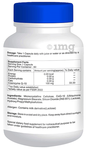 HealthVit Co-Qvit Coenzyme Q10 100mg | With Antioxidants | For Energy ...