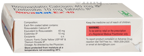 Buy NOvastat-EZ 40mg/10mg Tablet Online: View Uses, Side Effects, Price ...