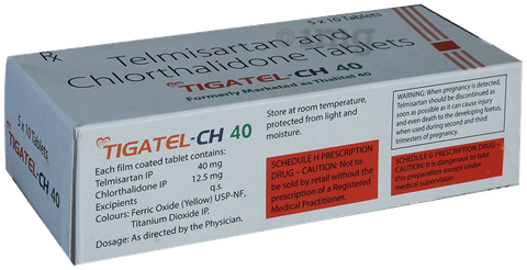 Buy TIGAtel-CH 40mg/12.5mg Tablet Online: View Uses, Side Effects ...