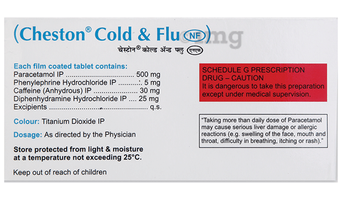 Buy Cheston Cold and Flu NF Tablet Online: View Uses, Side Effects ...