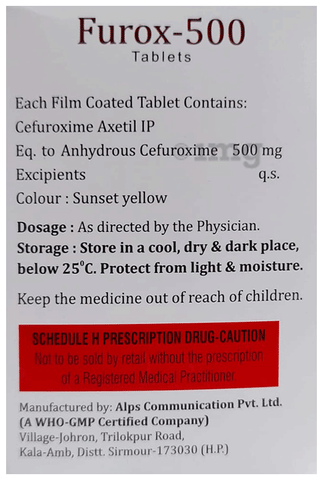 Buy Furox 500 Tablet Online: View Uses, Side Effects, Price ...