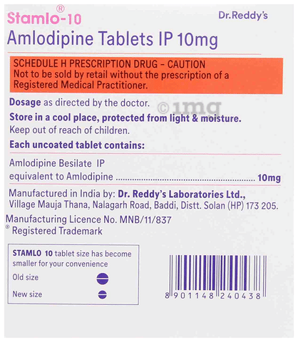 Stamlo 10 Tablet 30 Tablet For Hypertension And Angina The, 59% OFF