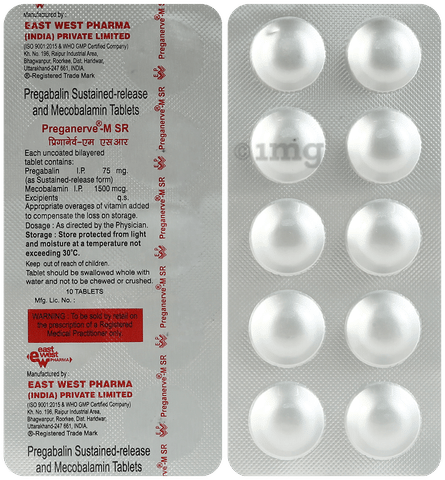 Buy Preganerve M 1500mcg/75mg Tablet SR Online: View Uses, Side Effects ...