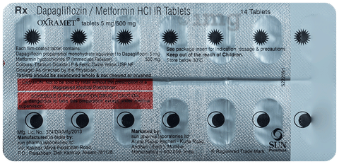 Buy OXRamet 5mg/500mg Tablet IR Online: View Uses, Side Effects, Price ...