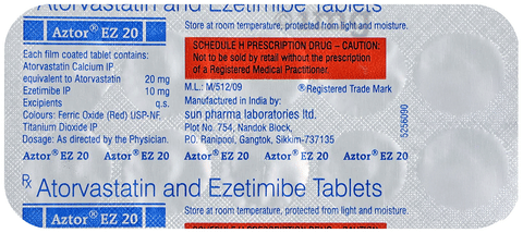 Buy Aztor EZ 20mg/10mg Tablet Online: View Uses, Side Effects, Price ...
