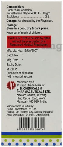 Buy Laxolite Oral Laxative Liquid Sugar Free Online: View Uses, Side ...