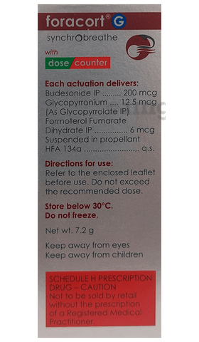 Buy Foracort G Synchrobreathe CFC-Free Inhaler Online: View Uses, Side ...