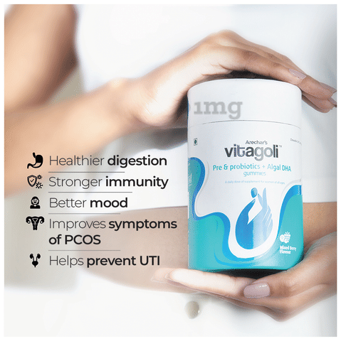 Vitagoli Pre & Probiotics + Algal DHA Gummies (30 Each) Mixed Berry ...