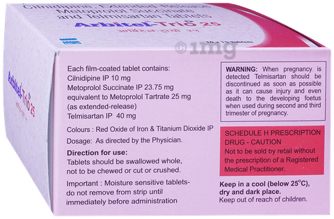 Buy Arbitel-Trio 25 Tablet ER Online: View Uses, Side Effects, Price ...