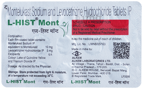 Buy L-Hist Mont Tablet Online: View Uses, Side Effects, Price ...