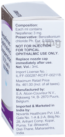Buy Ilevro Ophthalmic Suspension Online: View Uses, Side Effects, Price ...
