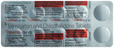 Buy TIGAtel-CH 40mg/12.5mg Tablet Online: View Uses, Side Effects ...