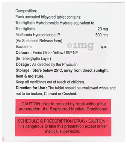 Buy Tenligress-M 500 Tablet SR Online: View Uses, Side Effects, Price ...