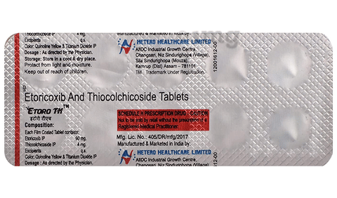 Buy Etoro TH 60mg/4mg Tablet Online: View Uses, Side Effects, Price ...