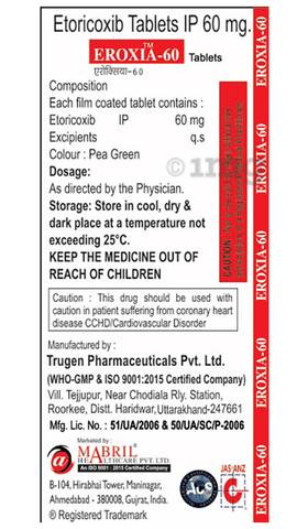 Buy Eroxia 60 Tablet Online: View Uses, Side Effects, Price ...