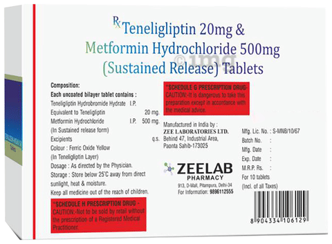 Buy Tenlizem-M500 SR Tablet Online: View Uses, Side Effects, Price ...