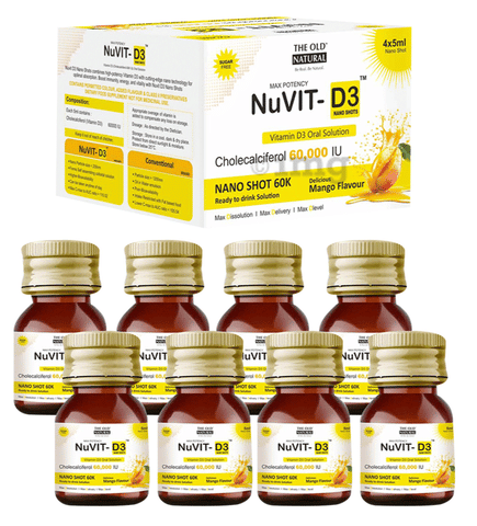 The Old Natural Max Potency Nuvit-D3 Nano Shots (4x5ml Each) Delicious ...