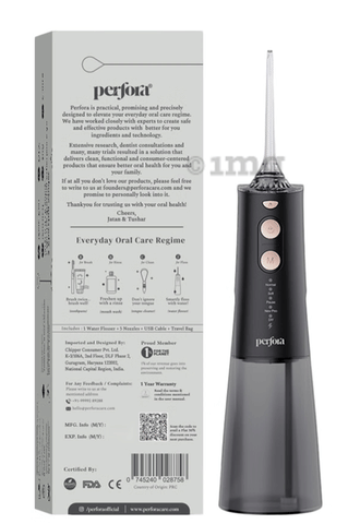 Perfora Smart Power Water Flosser 5 Modes, Rechargeable & Portable ...