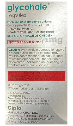 Buy Glycohale Respules (1ml Each) Online: View Uses, Side Effects ...
