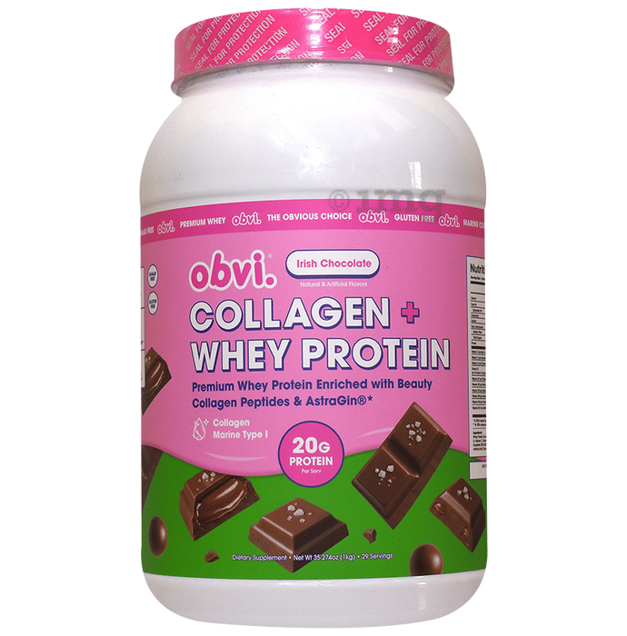 Obvi. Collagen + Whey Protein Powder Irish Chocolate: Buy jar of 1.0 kg ...
