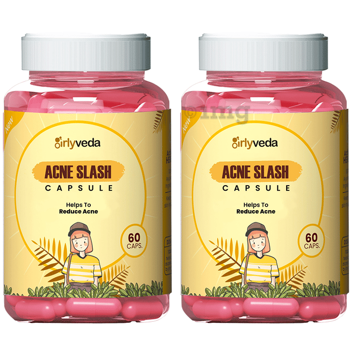 Girlyveda Acne Slash Capsule for Pimples, Dark Spots, Skin Repair, Anti ...