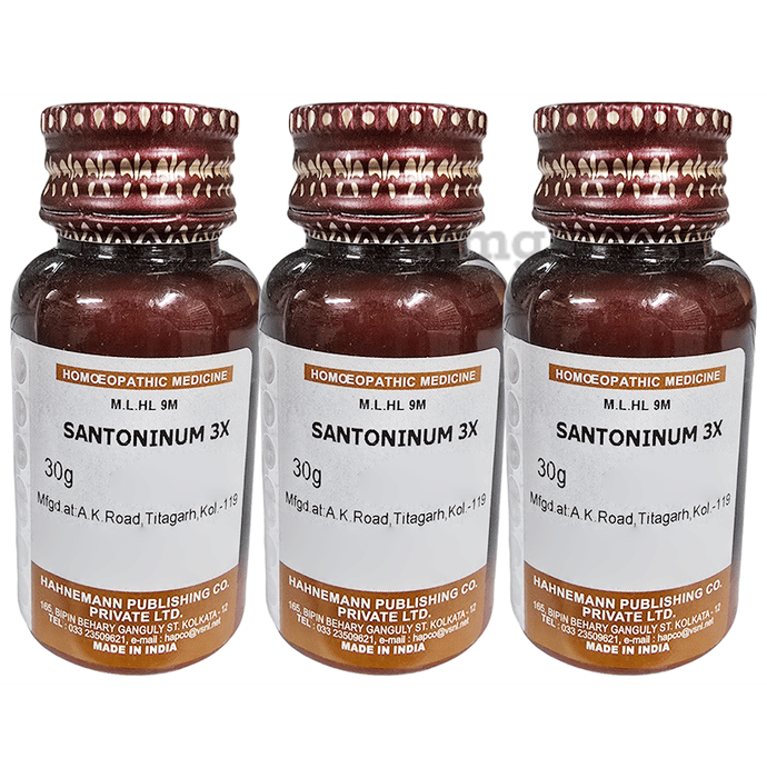 Hapco Santoninum Trituration Tablet (30gm Each) 3X: Buy combo pack of 3 ...