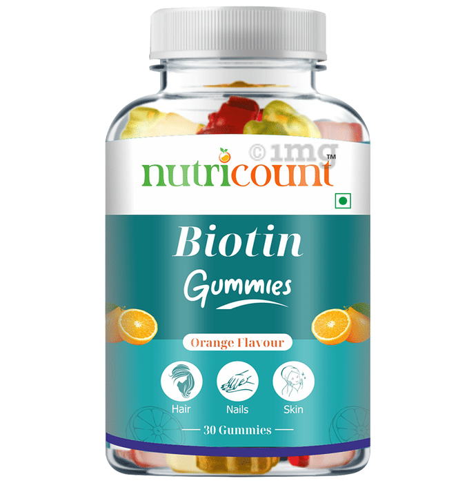 Nutricount Biotin Gummies Orange: Buy bottle of 30.0 gummies at best ...